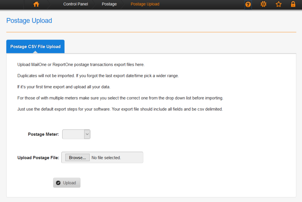 Postage Reporting – Form and Postal Utilities